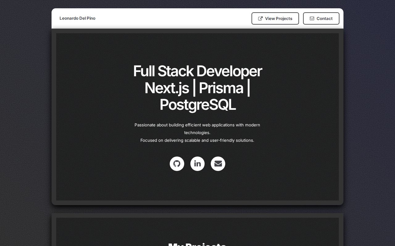 Leonardo Del Pino | Full Stack Developer